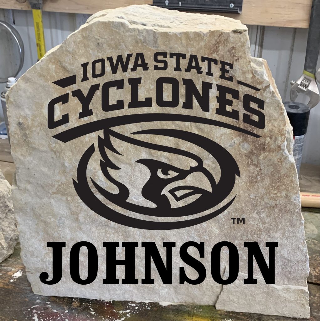 Personalized ISU Engraved Stone – Saint Stone Company