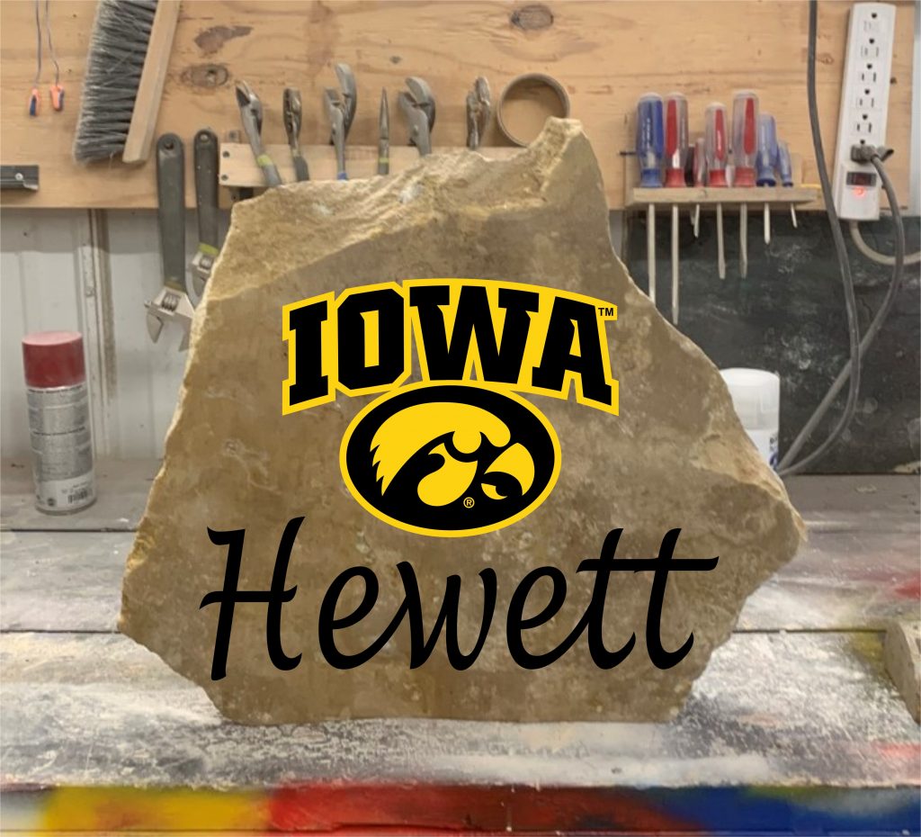 Personalized Iowa Hawkeyes Engraved Stone – Saint Stone Company