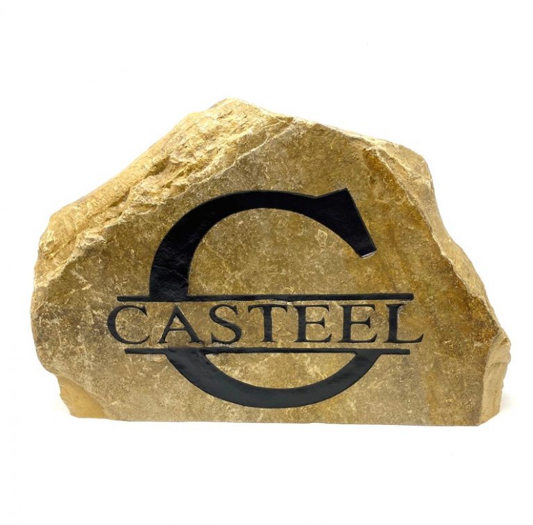 Large Personalized Monogram Engraved Stone – Saint Stone Company