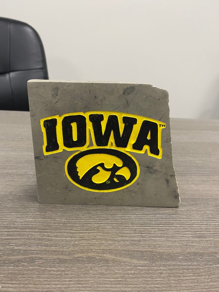 University of Iowa Hawkeyes Paperweight Engraved Stone – Saint Stone ...