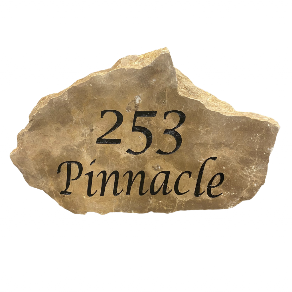 Large Address Landscaping Engraved Stone – Saint Stone Company