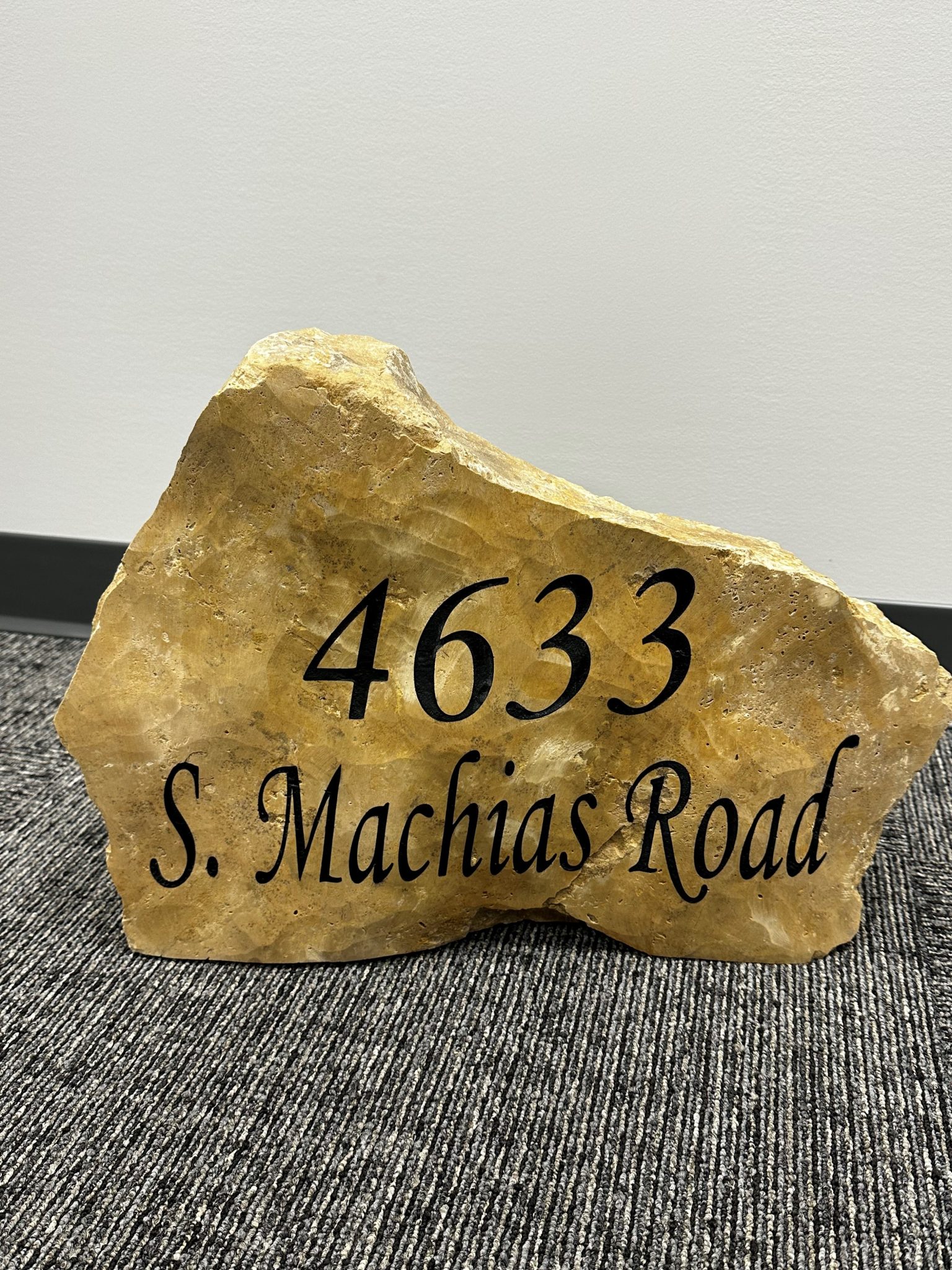 Extra Large Address Engraved Stone – Saint Stone Company