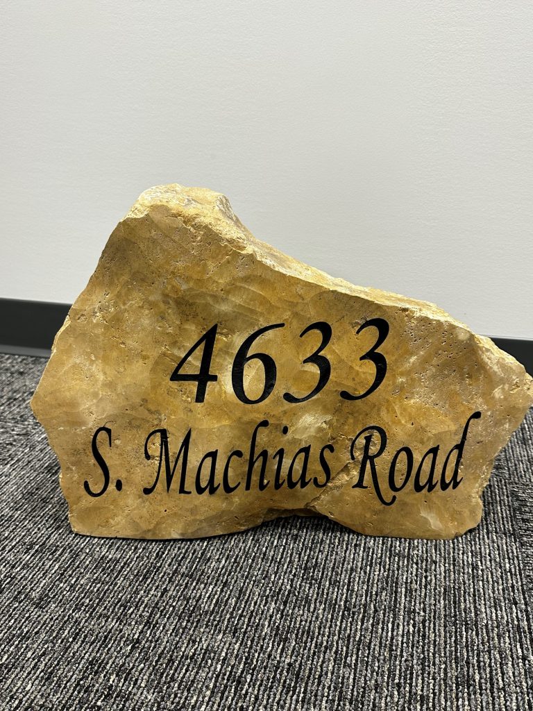 Extra Large Address Engraved Stone – Saint Stone Company