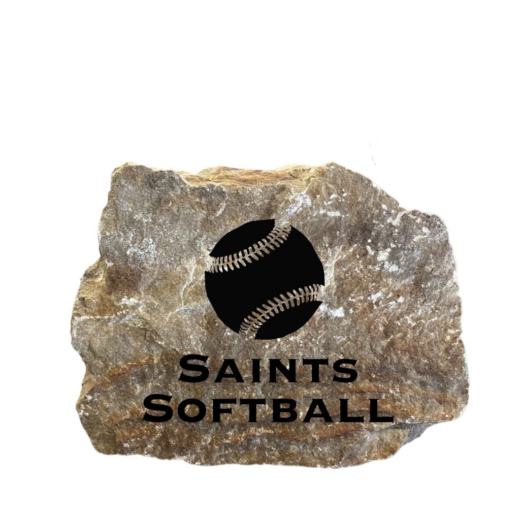Personalized Softball Engraved Stone – Saint Stone Company