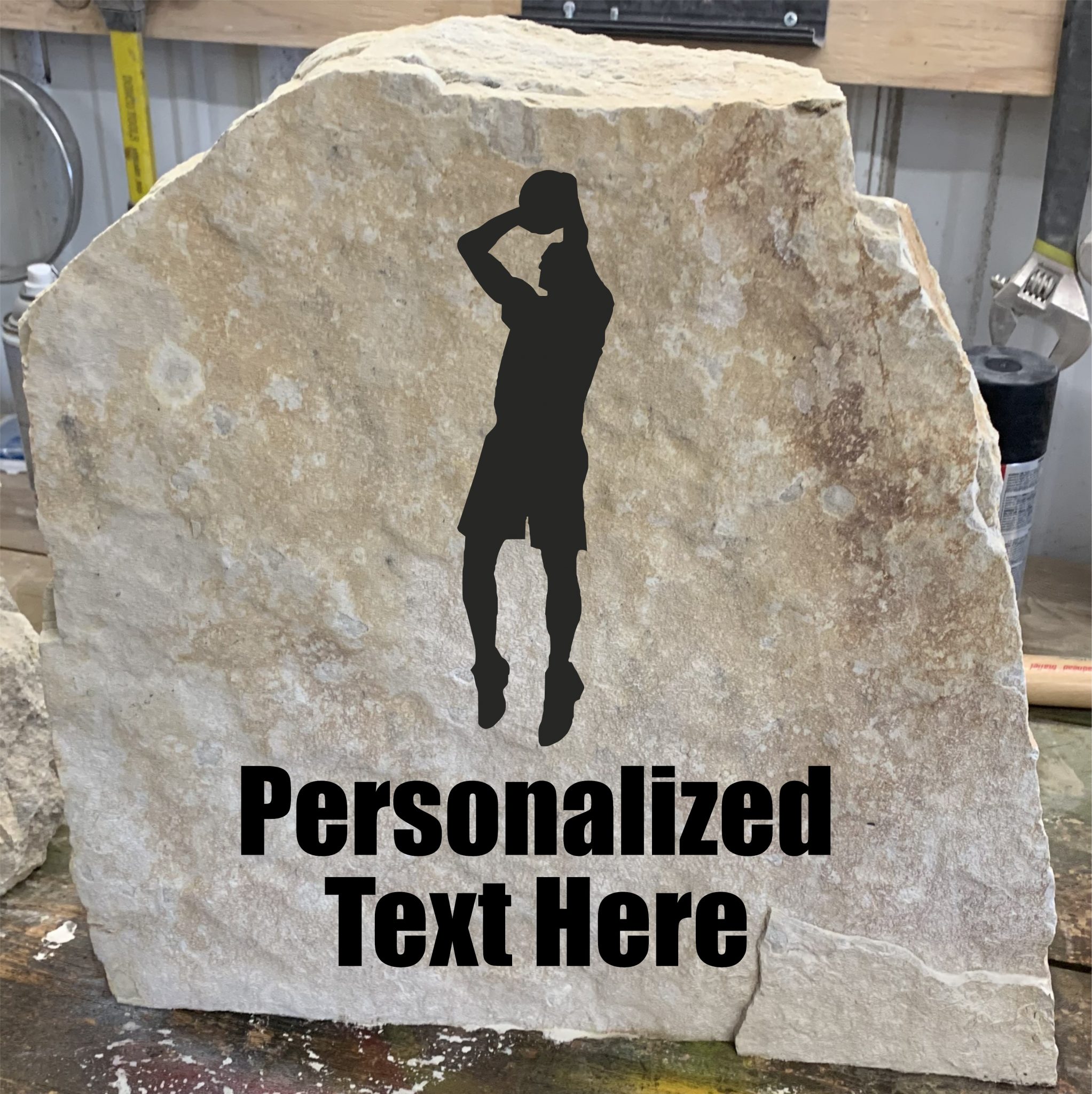 Personalized Basketball Engraved Stone – Saint Stone Company