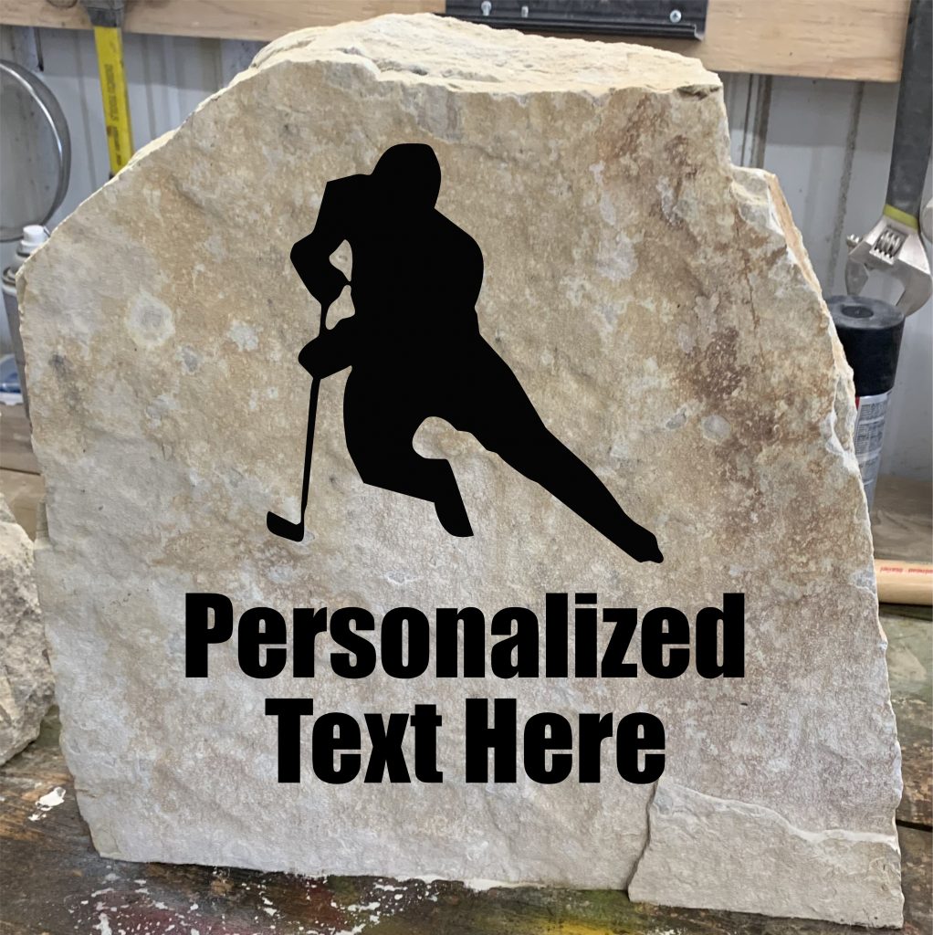 Personalized Hockey Engraved Stone – Saint Stone Company