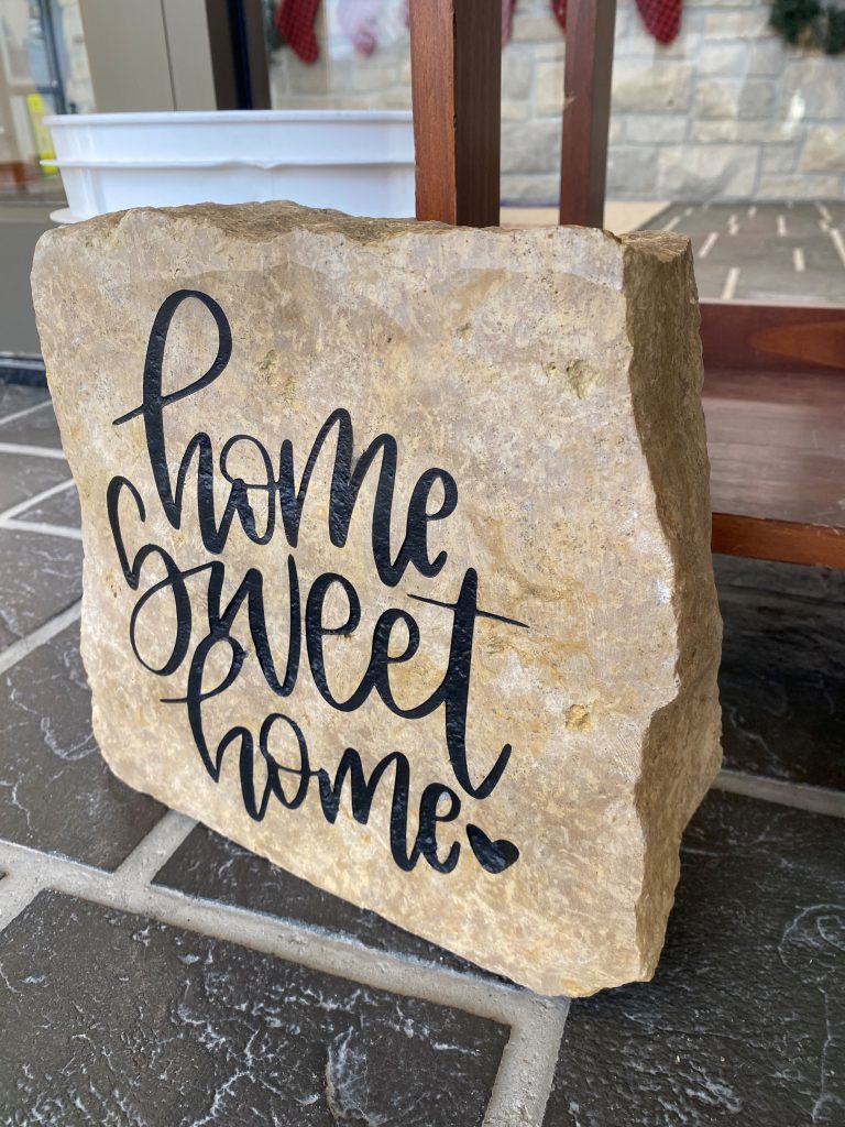Home Sweet Home Engraved Stone – Saint Stone Company