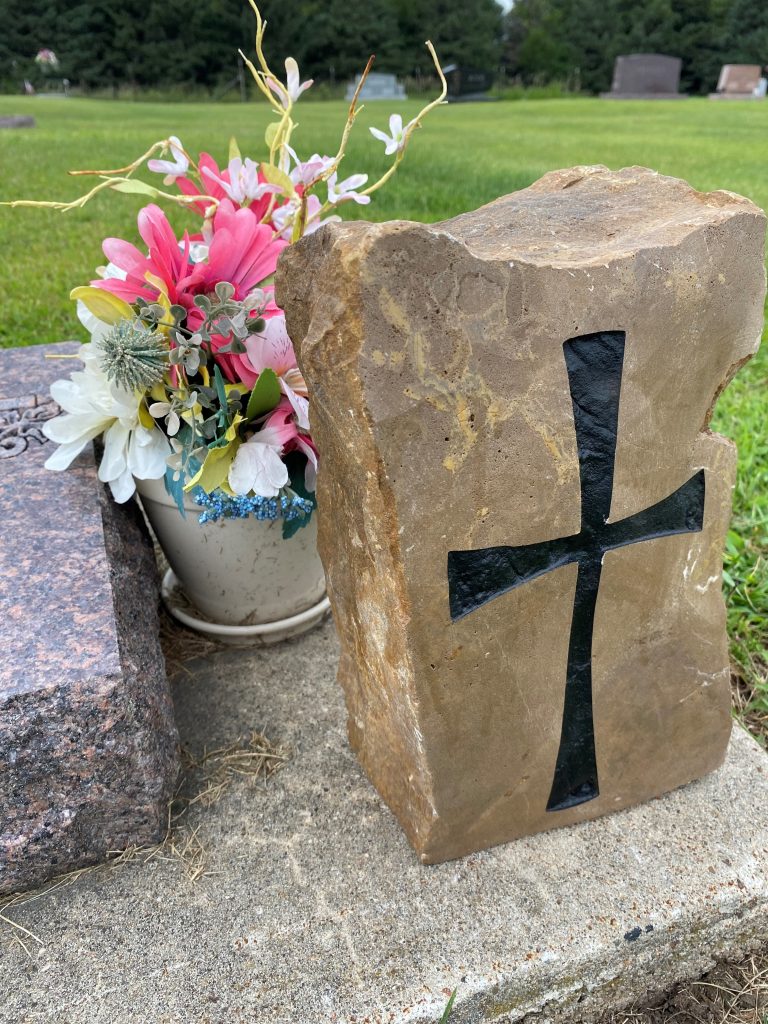 Cross Engraved Stone – Saint Stone Company
