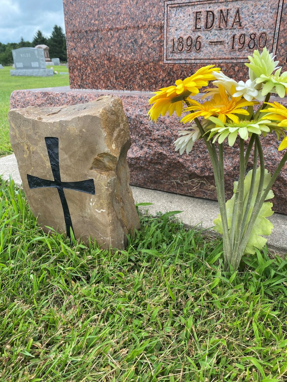 Double Sided Cross Engraved Stone – Saint Stone Company