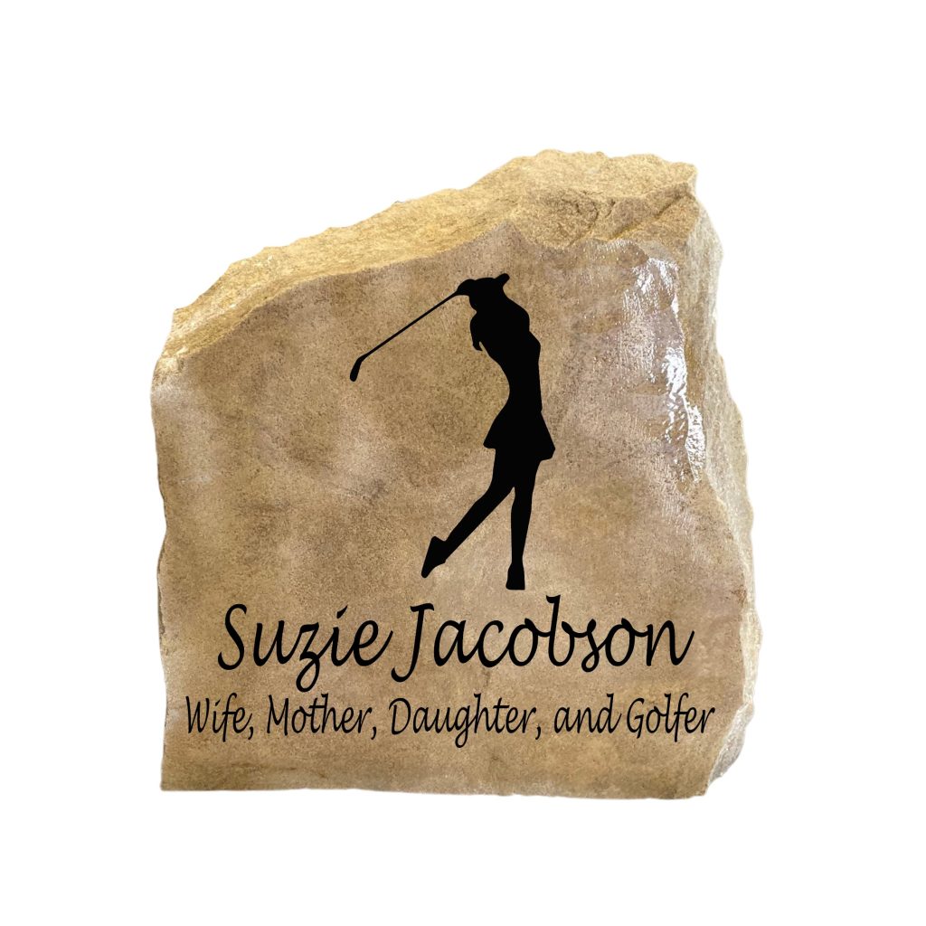 Golf Memorial Engraved Stone – Saint Stone Company