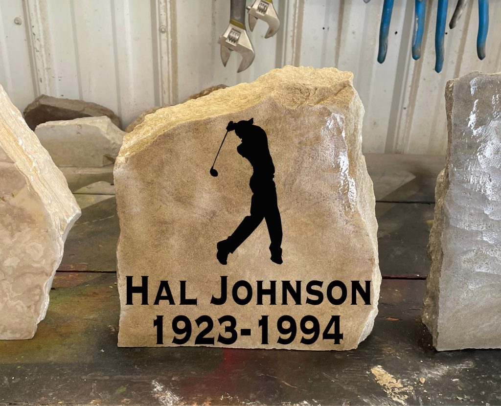 Golf Memorial Engraved Stone – Saint Stone Company