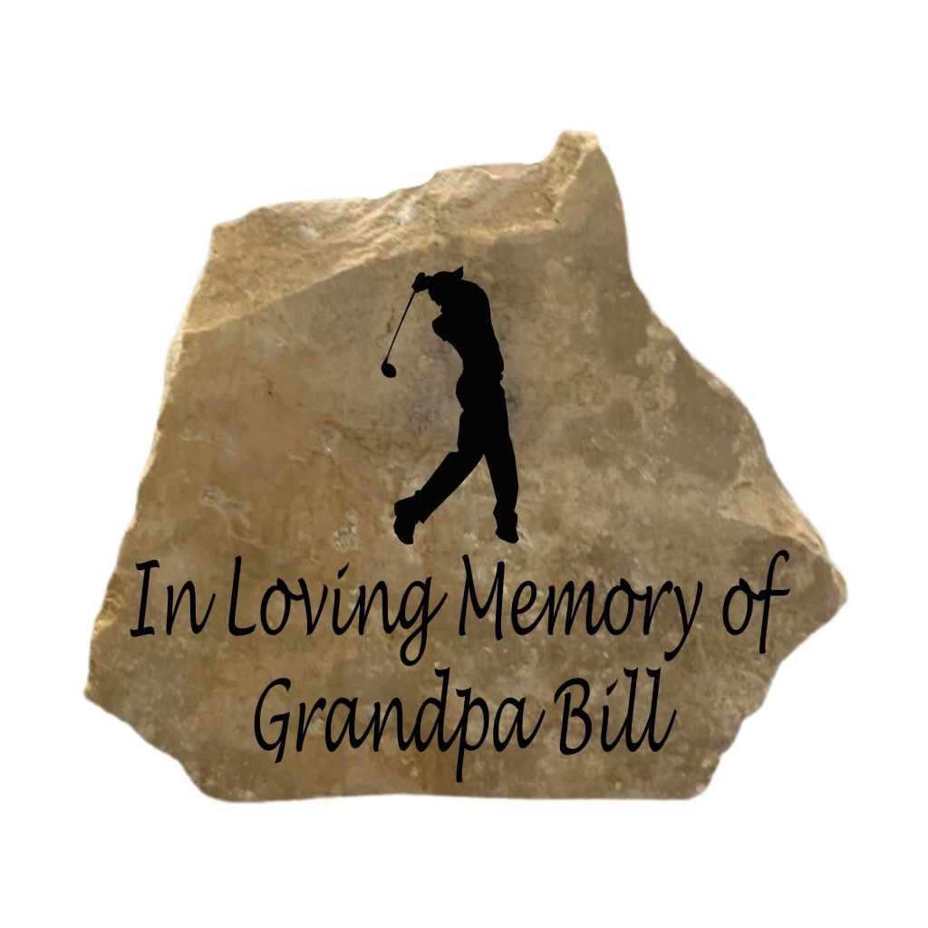 Golf Memorial Engraved Stone – Saint Stone Company